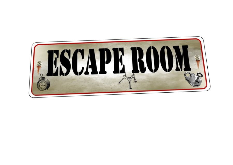 Aluminum Signs Size: 4 x 16 Inch Escape Room Signs Retro Escape Room ...