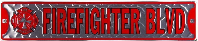 Aluminum Signs Size: 4 x 16 Inch FIREFIGHTER BLVD metal Street Sign for ...