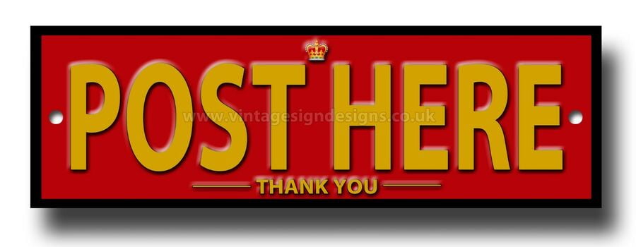 Aluminum Signs Size: 4 x 16 Inch POST HERE -THANK YOU- METAL SIGN.POST ...
