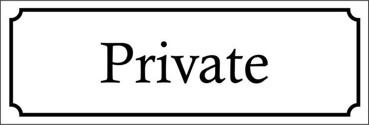 Aluminum Signs Size: 4 x 16 Inch PRIVATE DOOR SIGN-METAL SIGN WORKPLACE ...