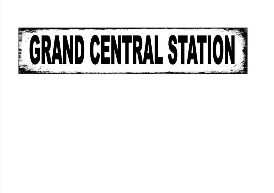 Aluminum Signs Size: 4 x 16 Inch Railway Station Sign Reproduction ...