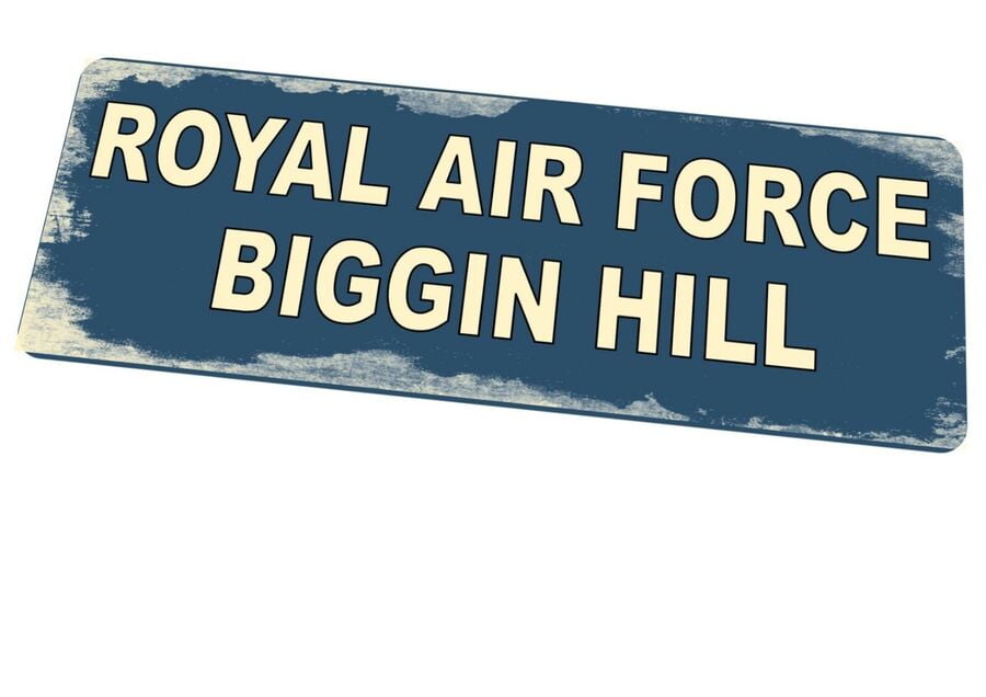 Aluminum Signs Size: 4 x 16 Inch Royal Air Force Biggin Hill Sign Wall ...