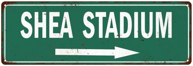 Aluminum Signs Size: 4 x 16 Inch Shea Stadium Vintage Look Ballpark ...
