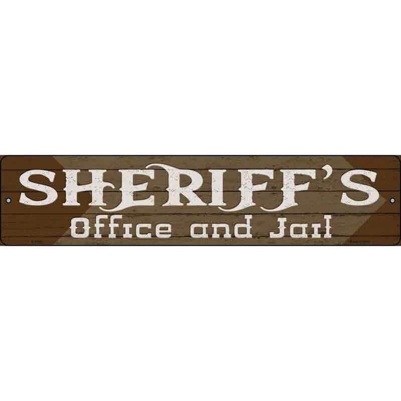 Aluminum Signs Size: 4 x 16 Inch Sheriffs Office and Jail Brown Metal ...