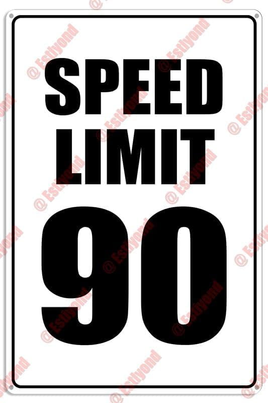 Aluminum Signs, Speed Limit 90 Mph-Slow-Warning-Traffic-Enforced ...
