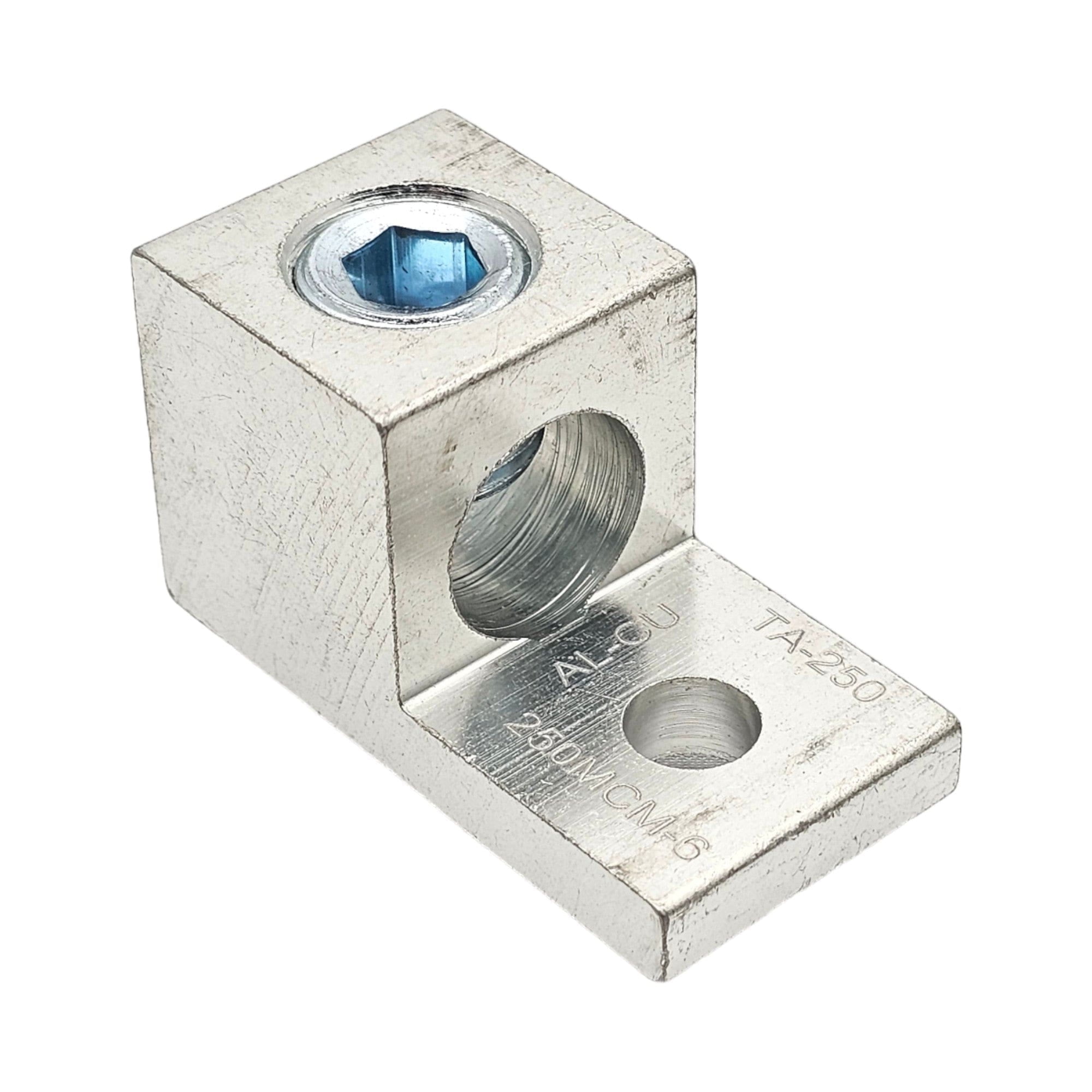 Aluminum Single Barrel Connectors 6 AWG -250 MCM - 5/16" - Walmart.com