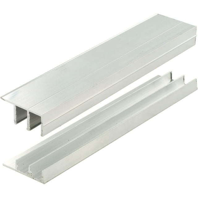 Aluminum Sliding Door Track with Mounting Leg for 1/4'' Glass or Wood ...