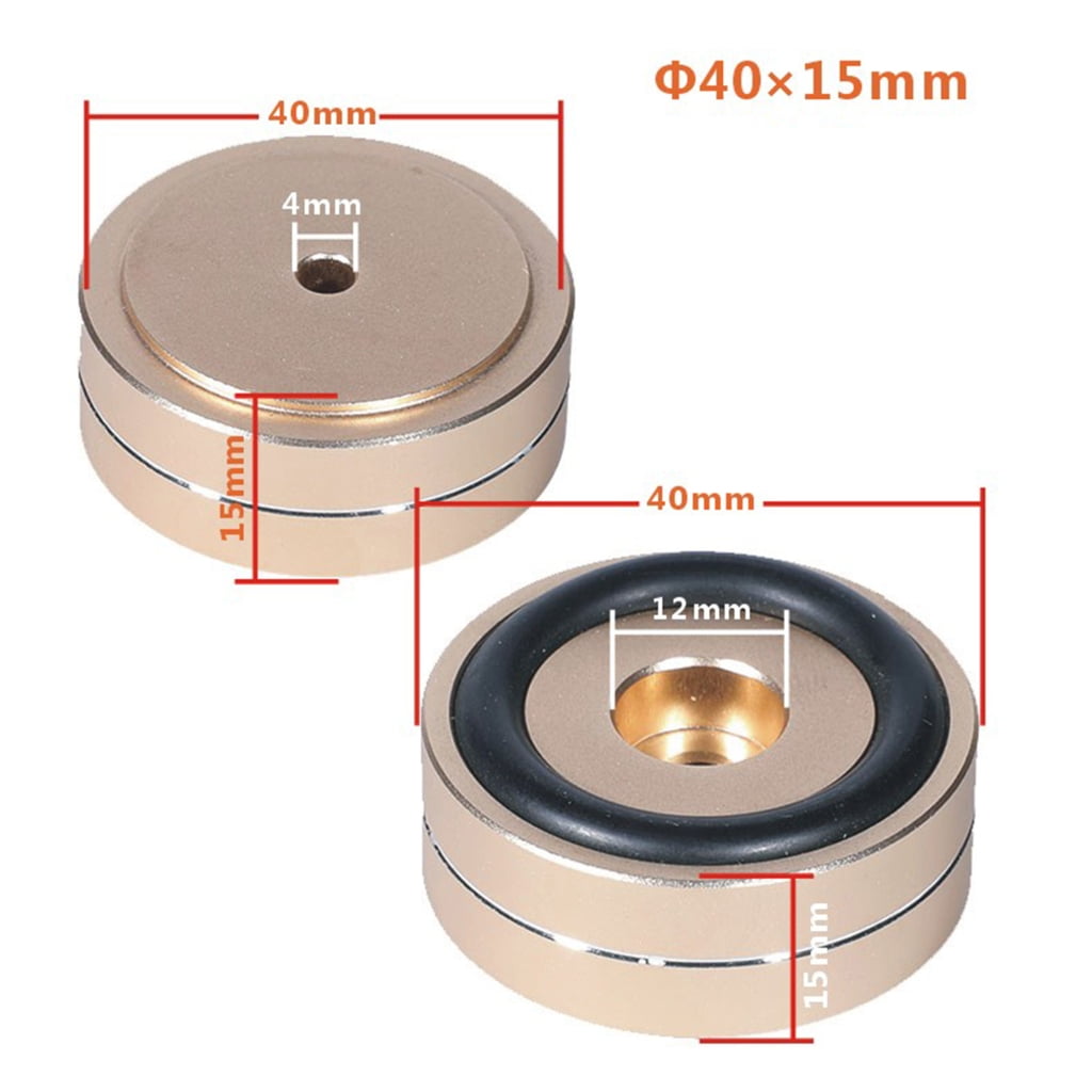 Aluminum Slip Resistant Pad Sound Dampening Amplifier Feet, Shock ...