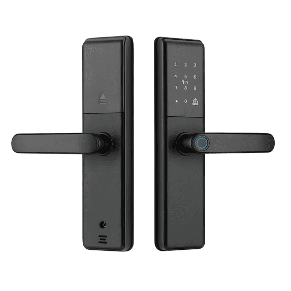 Aluminum Smart Lever Lock,5-in-1 Unlock,Optional Remote APP & Always-on ...