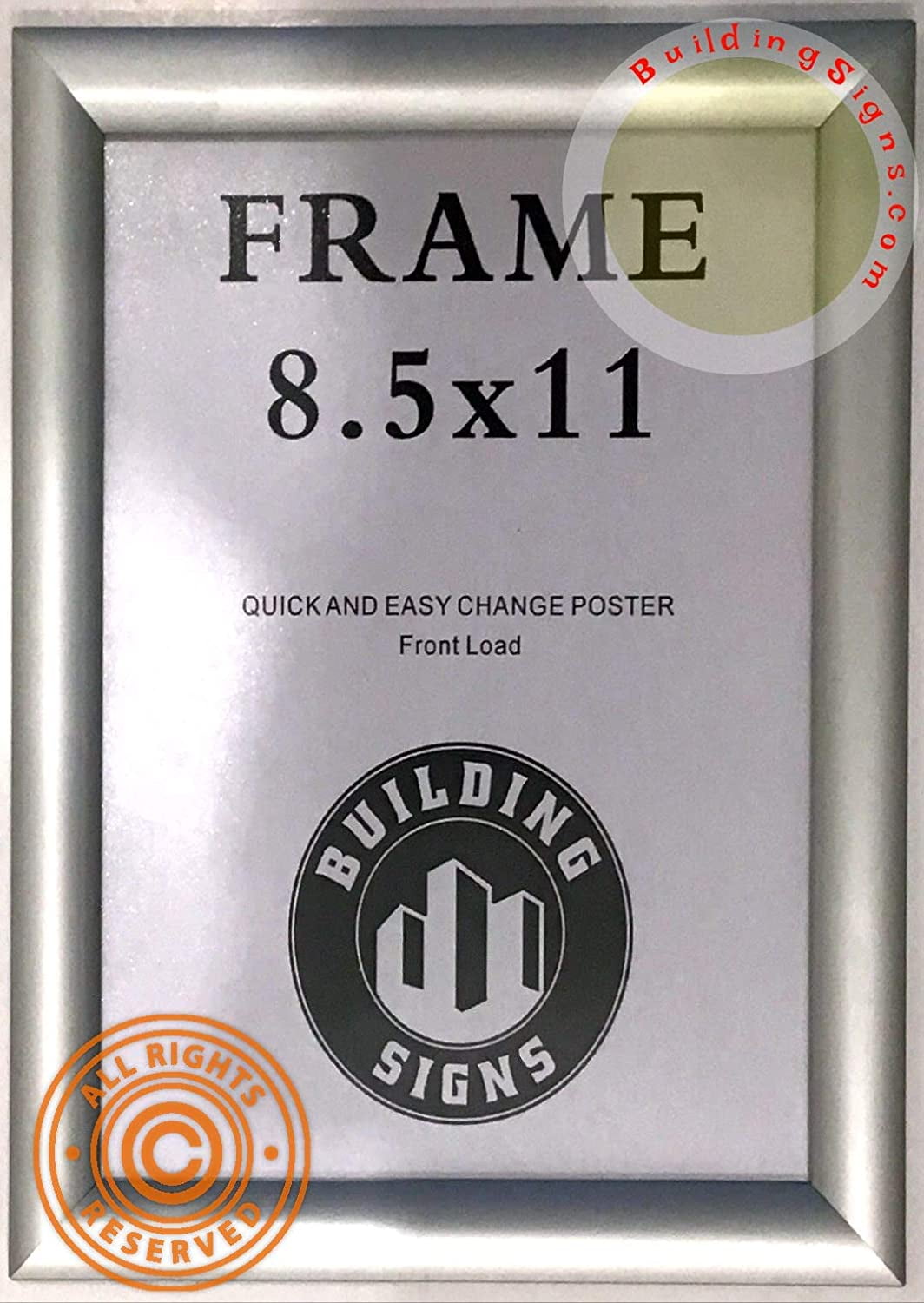 Aluminum Snap Frame for Poster/Notice Frame (Silver, 8.5x11 inch) (ref ...