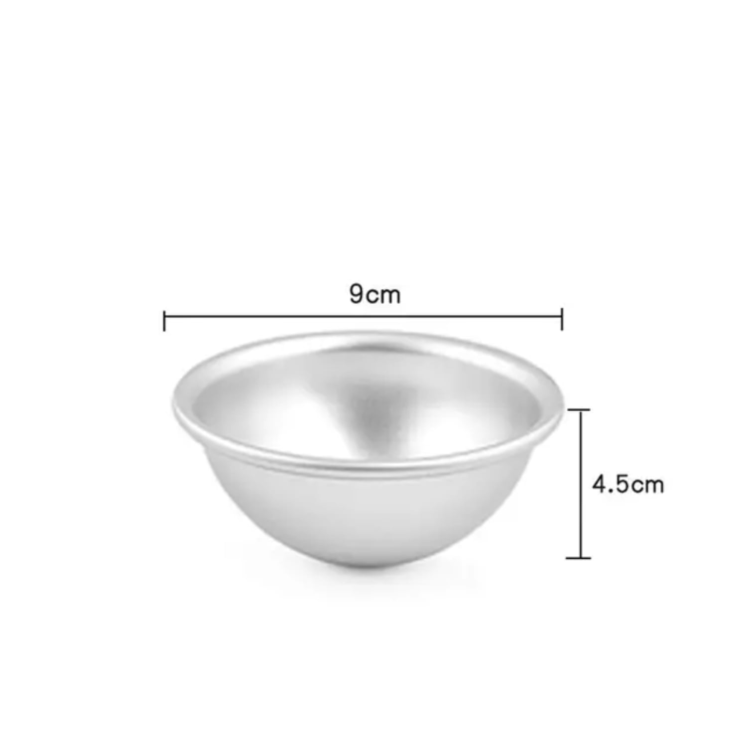 Aluminum Snowball Round 3D Half Bomb Mochi Mold Cake Pastry Mould ...