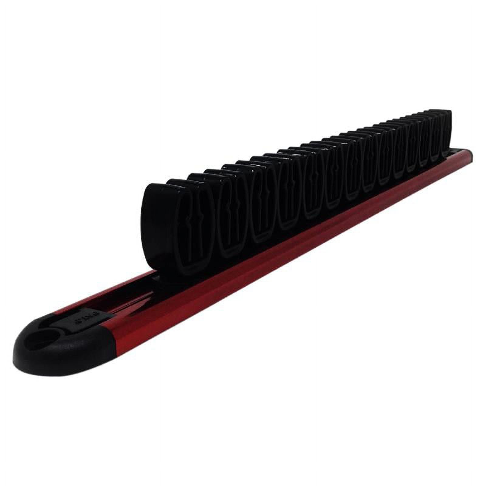 Aluminum Socket Tool Holder and Organizer - 380mm Red Rail with 14 ...