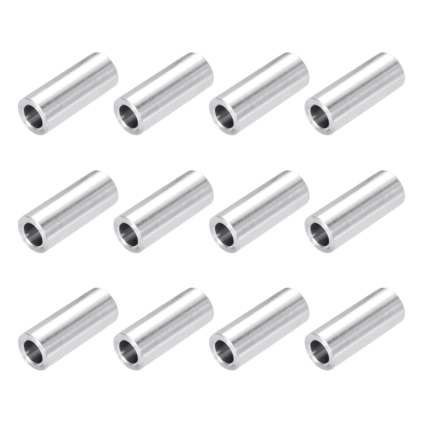 Aluminum Spacer Round Column 2/5 " OD x 1/4 " ID x 0.98 " Length Washer ...