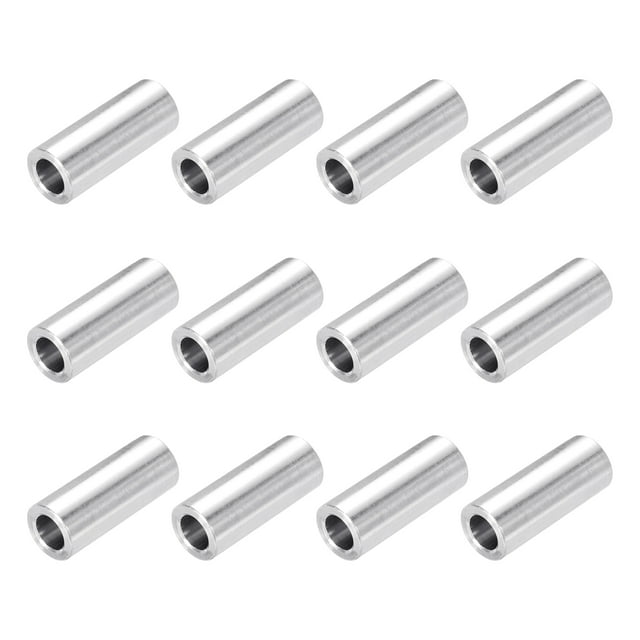 Aluminum Spacer Round Column 2/5 " OD x 1/4 " ID x 0.98 " Length Washer ...