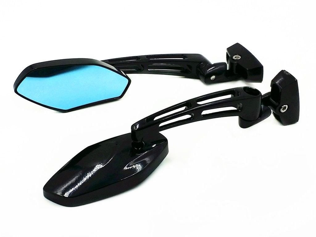 Aluminum Sport Street Bike Rearview Racing Side Rear View Mirror ...