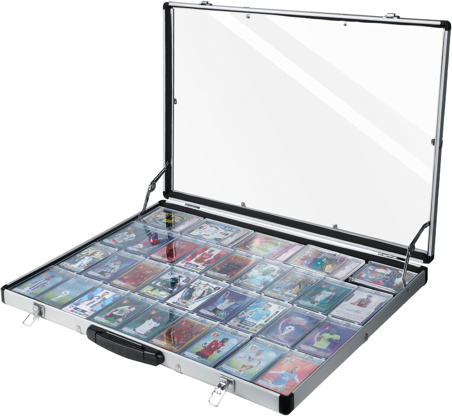 Aluminum Sports Card Display Case & Trading Show Display Case Table Top ...