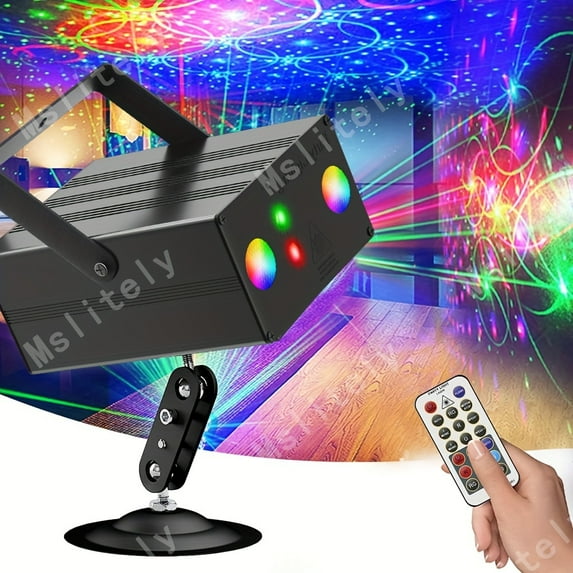 Aluminum Square Disco Projection Light - Remote Control, USB Powered ...