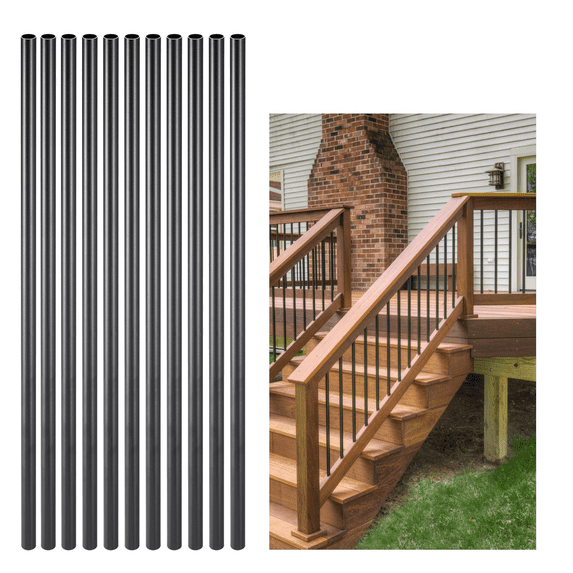 Aluminum Stair Balusters 51 Pack, 26 Inch Metal Spindles - Black Deck ...