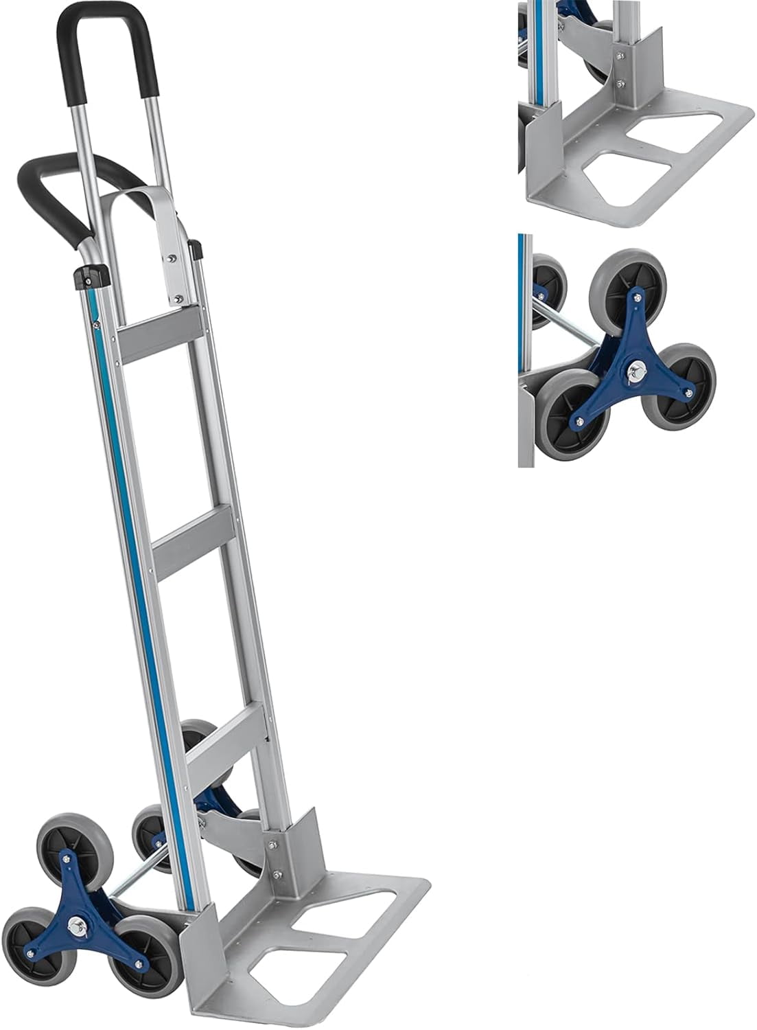 Aluminum Stair Climber Hand Truck 18 x 7.5 Inch Nose Plate Stair ...