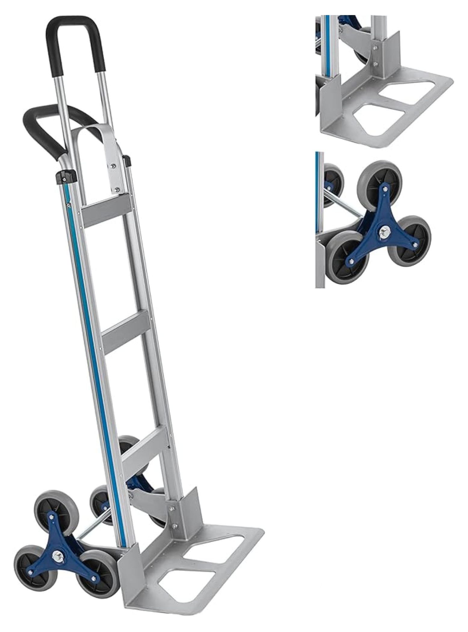 Aluminum Stair Climber Hand Truck - 6 Wheel Heavy Duty Dolly - 440 lb ...