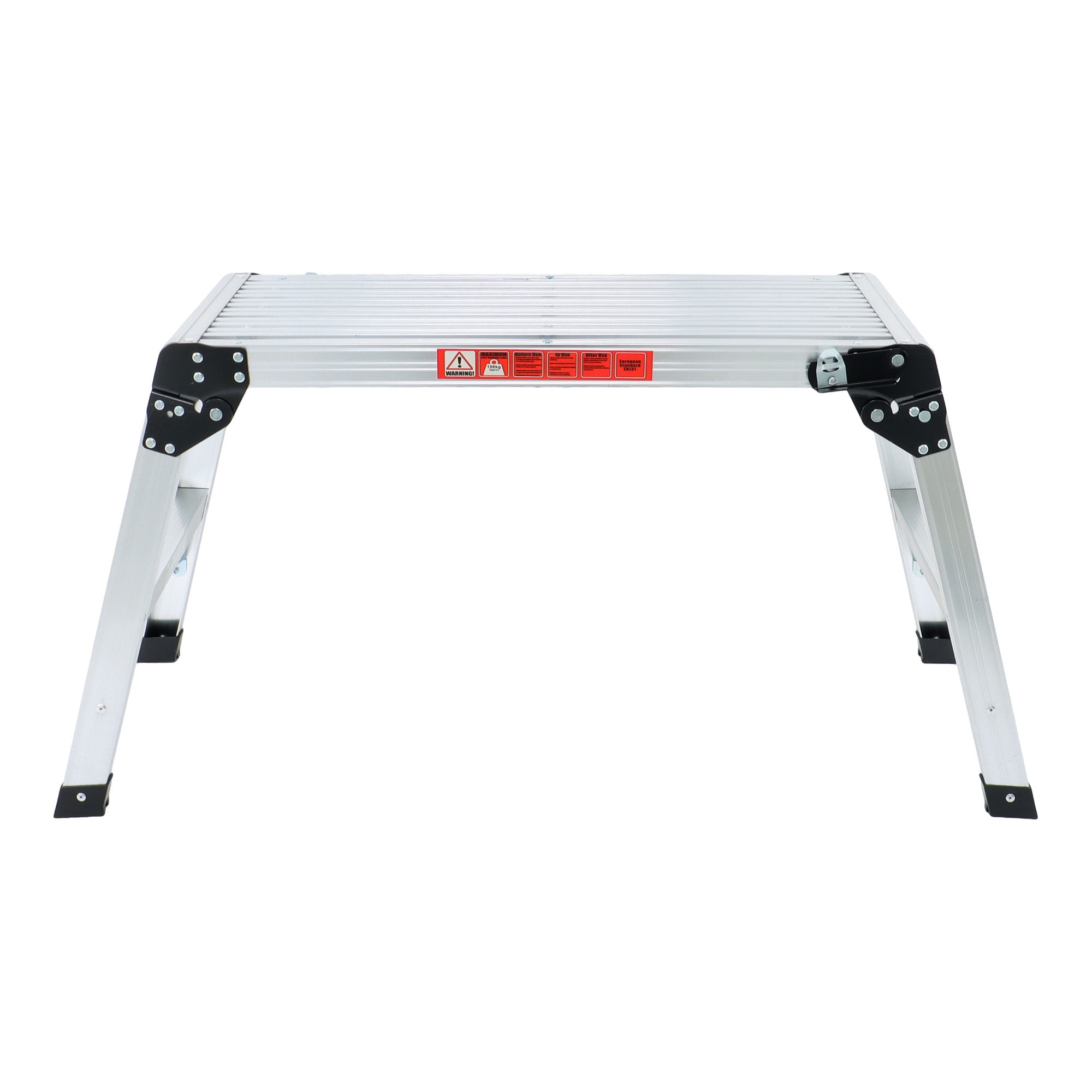Aluminum Step Stool Non-slip Folding Work Platform 330lb Drywall Ladder ...