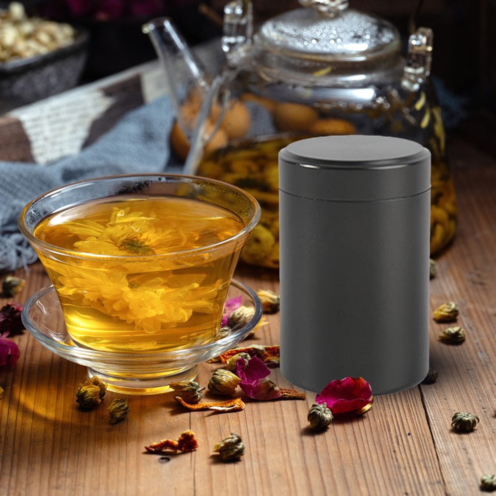 Aluminum Storage Jar, Portable Metal Small Pill Case, Portable Airtight ...