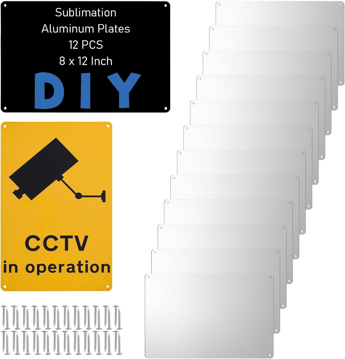 Aluminum Sublimation Blank Metal Signs Heat Transfer Blanks 8×12 In 12 ...