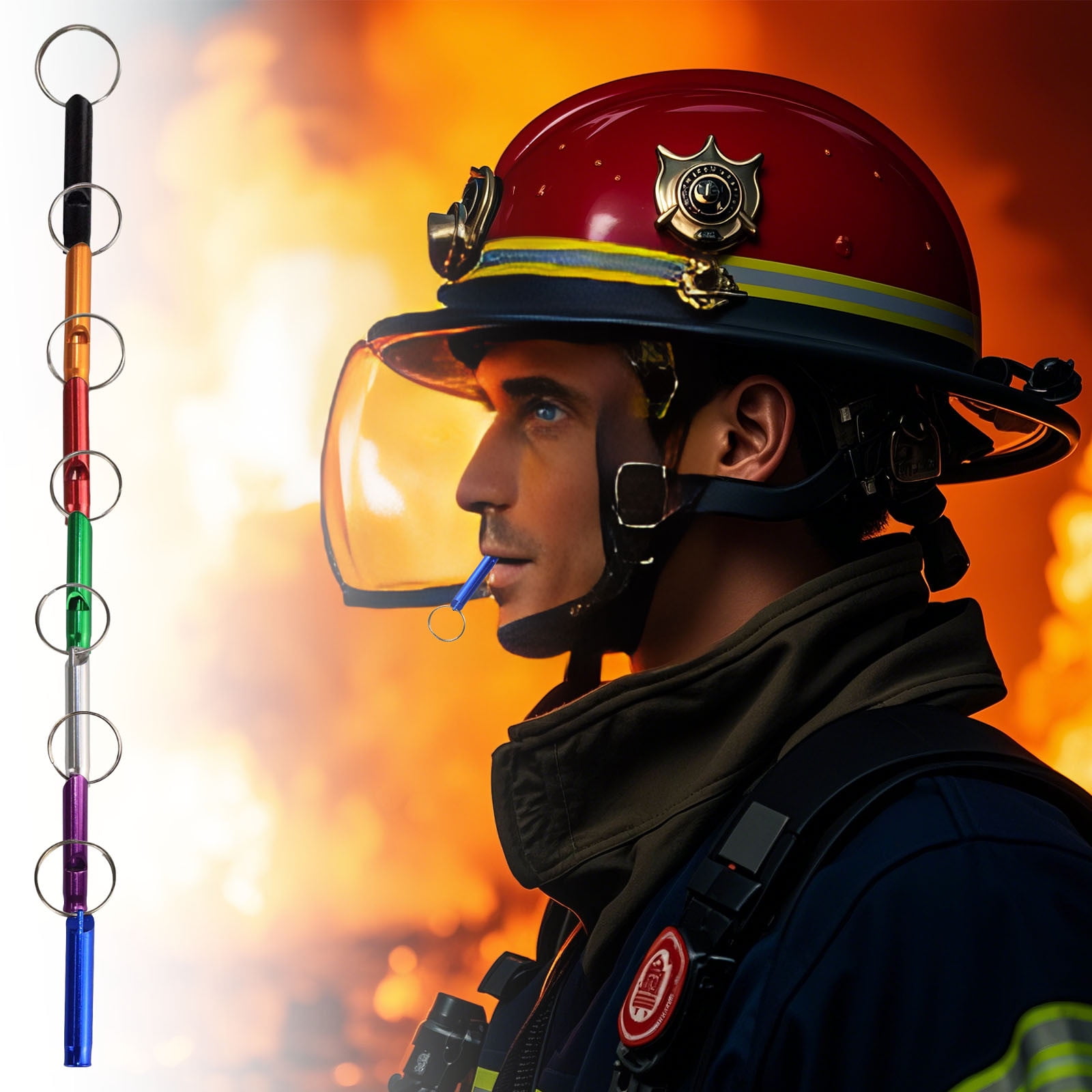 Aluminum Survival Whistle, Fire Signaling Device, Loud 115dB Sound ...