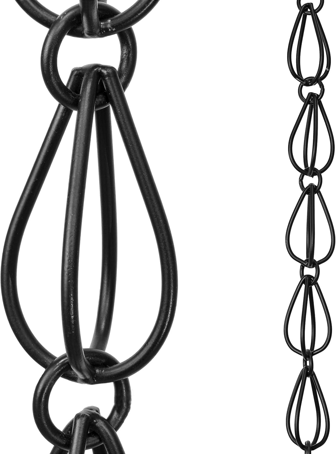 Aluminum Teardrop Rain Chain 17055, 8-1/2 Feet Length Black Powder ...