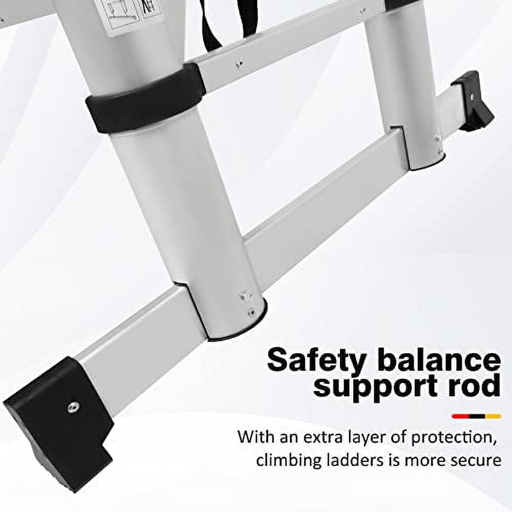 Aluminum Telescoping Extension Ladder 12.5FT A-Frame Telescopic Ladder ...