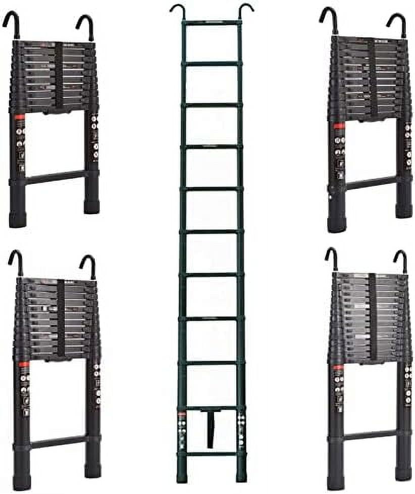 Aluminum Telescoping Ladder 10.5FT Step Ladder Extension Ladder, 330lbs ...