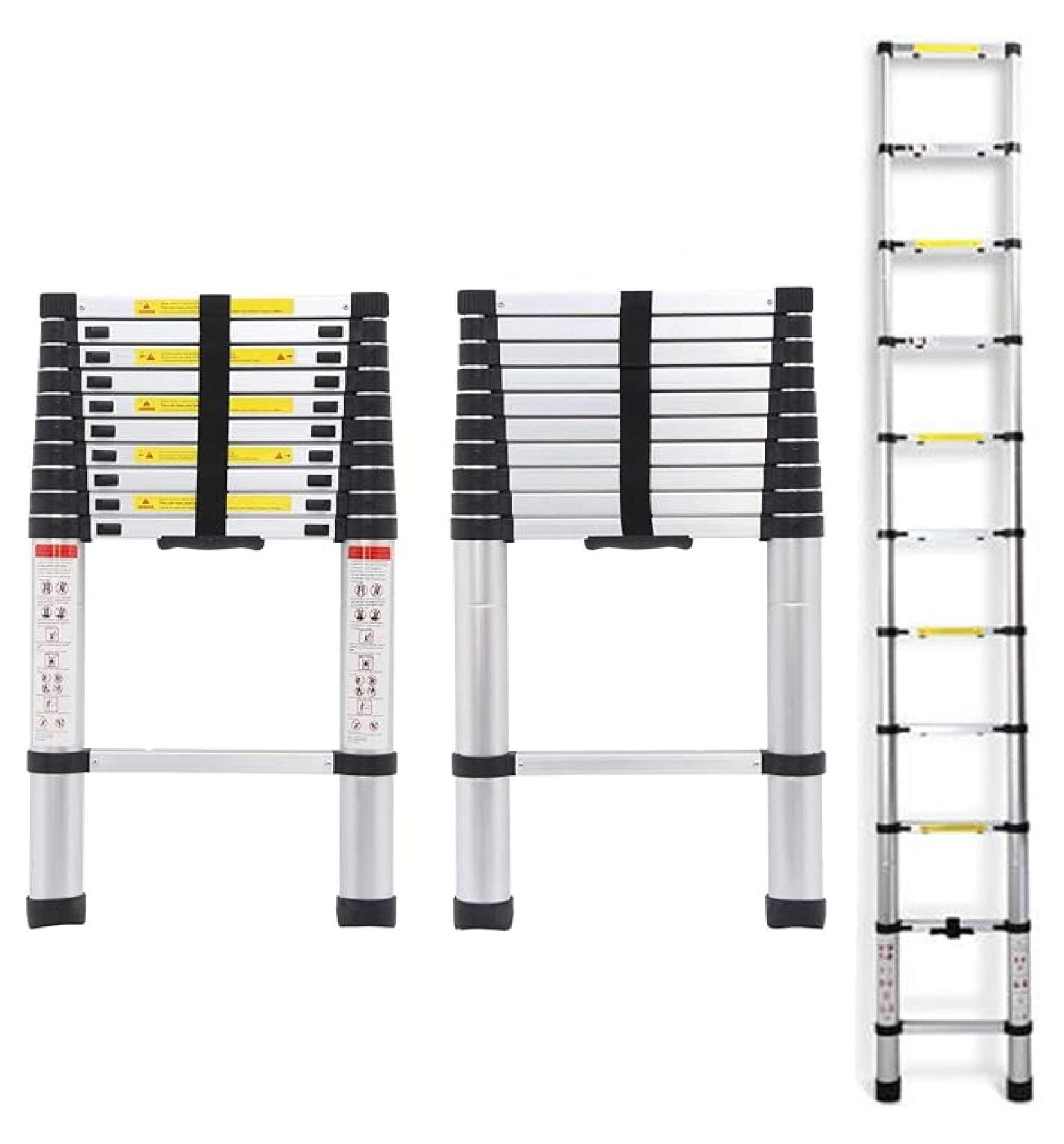 Aluminum Telescoping Ladder 10.5ft 3.2M 150KG Max Capacity Extension ...