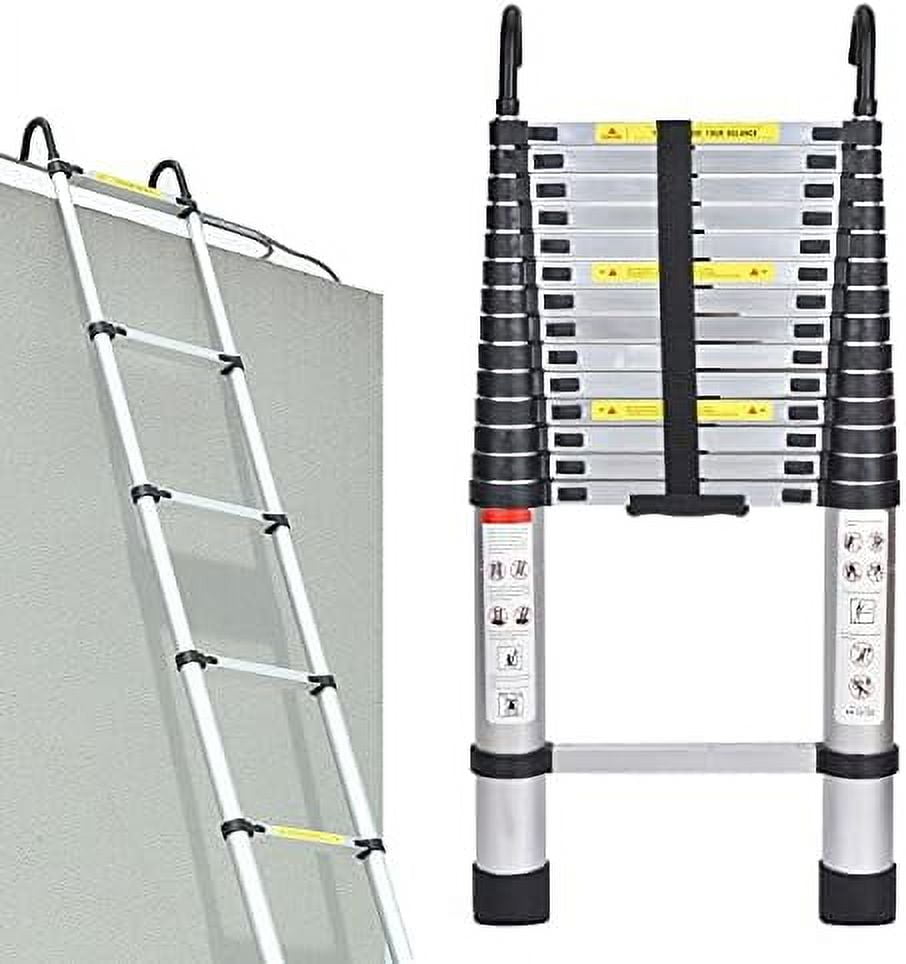 Aluminum Telescoping Ladder 14.5ft Folding Ladder 15 Steps Multi ...