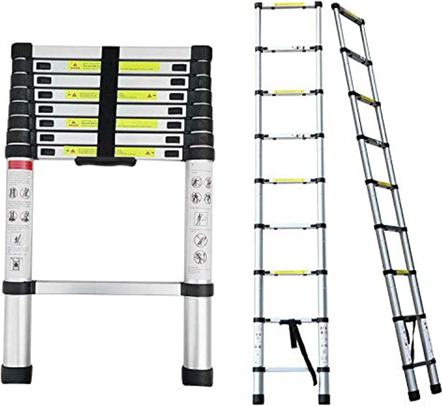 Aluminum Telescoping Ladder, Telescopic Retraction Ladder with Hook ...