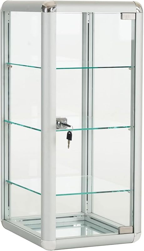 Aluminum Tempered Glass Countertop Display Case - Durabletable Top ...