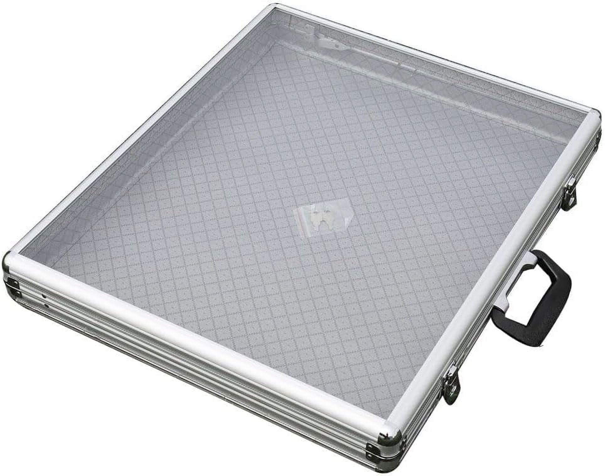 Aluminum Tempered Glass-Top Case Measures 24" long by 20" wide 3" tall ...