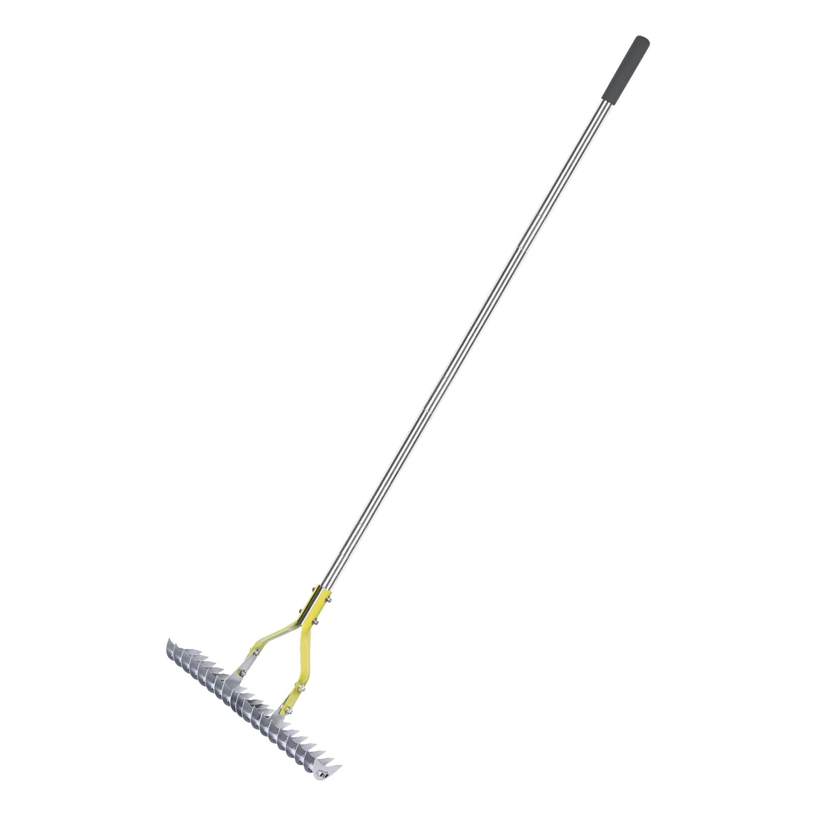 Aluminum Thatch Rake with Curved Tines - Wide Dethatching Rake for Lawn ...