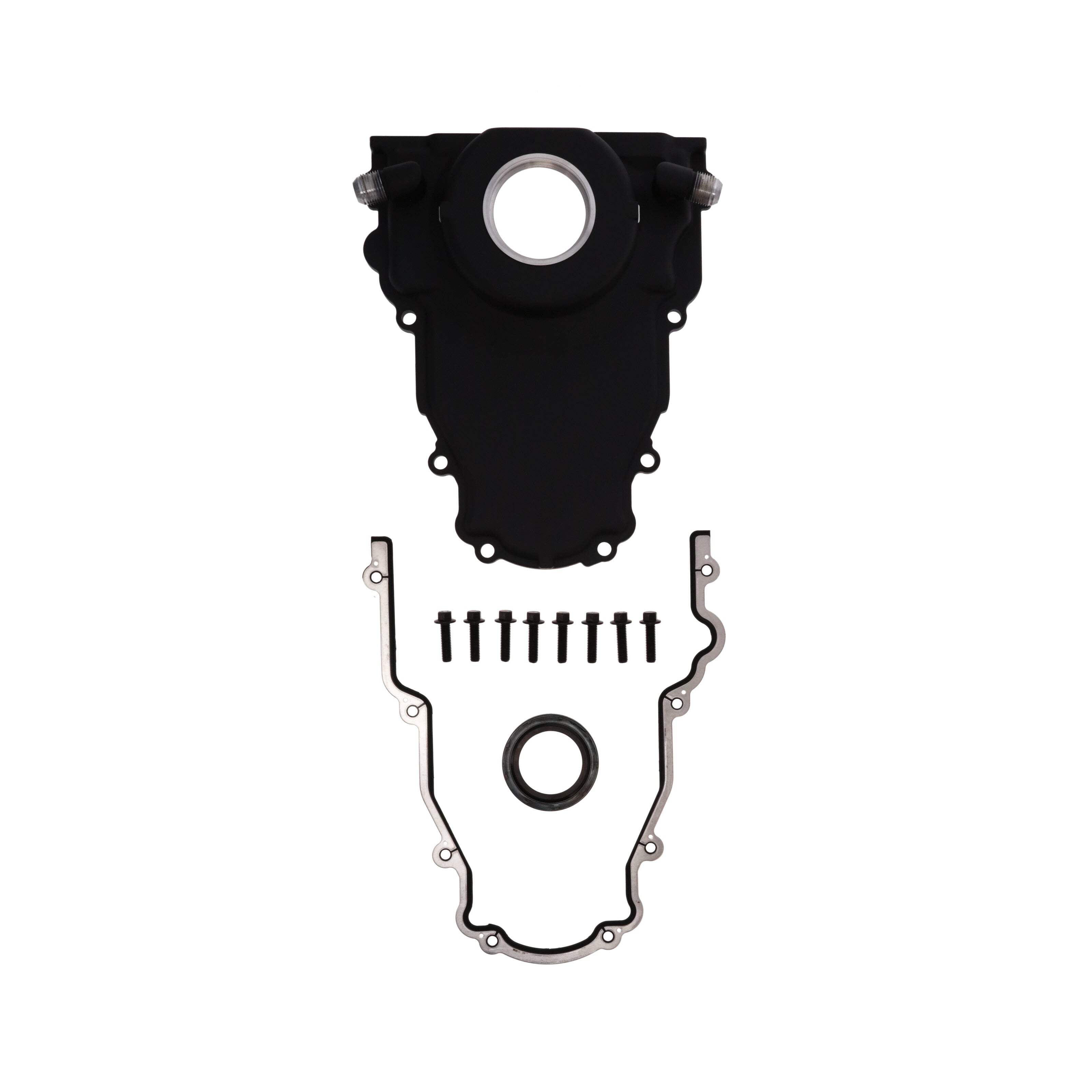 Aluminum Timing Cover w/ Oil Drain, Crank Seal, and Gasket for GM LS ...