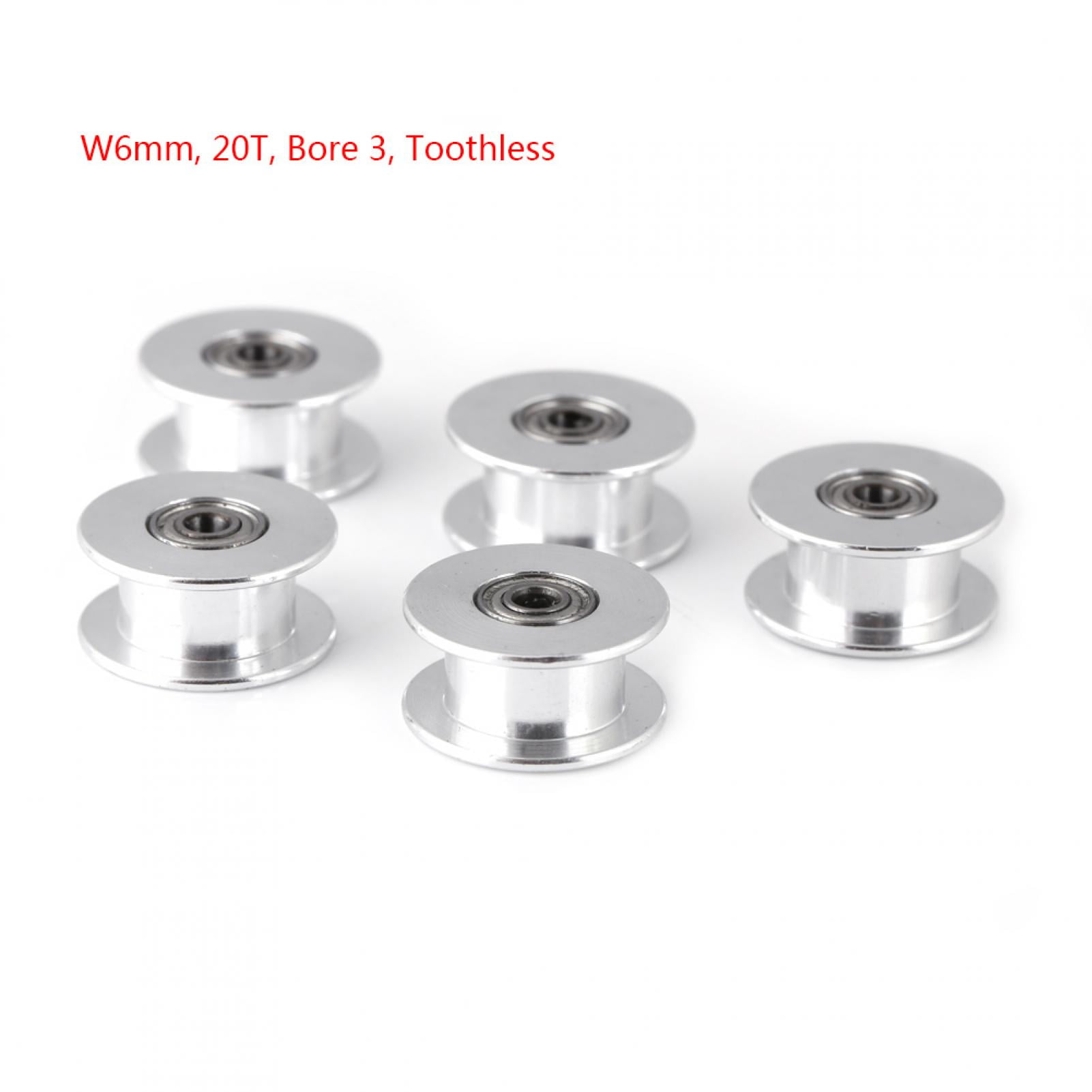 Aluminum Timing Pulleys for 3D Printers - 5-Pack, 6mm Wide, 20 Teeth ...