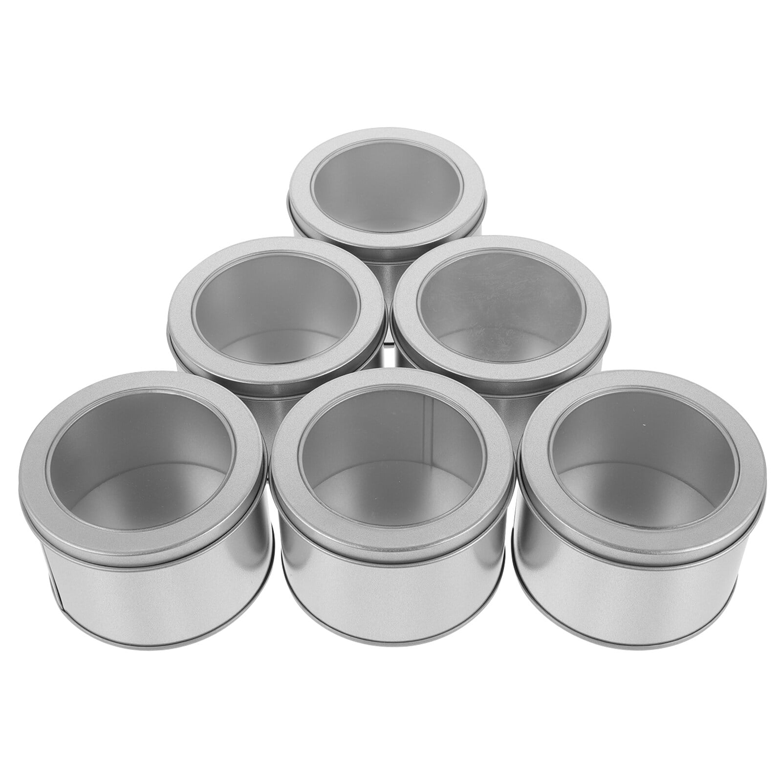 ONAPARTER Aluminum Tin Jars with Screw Lid Round Tin Containers Round ...