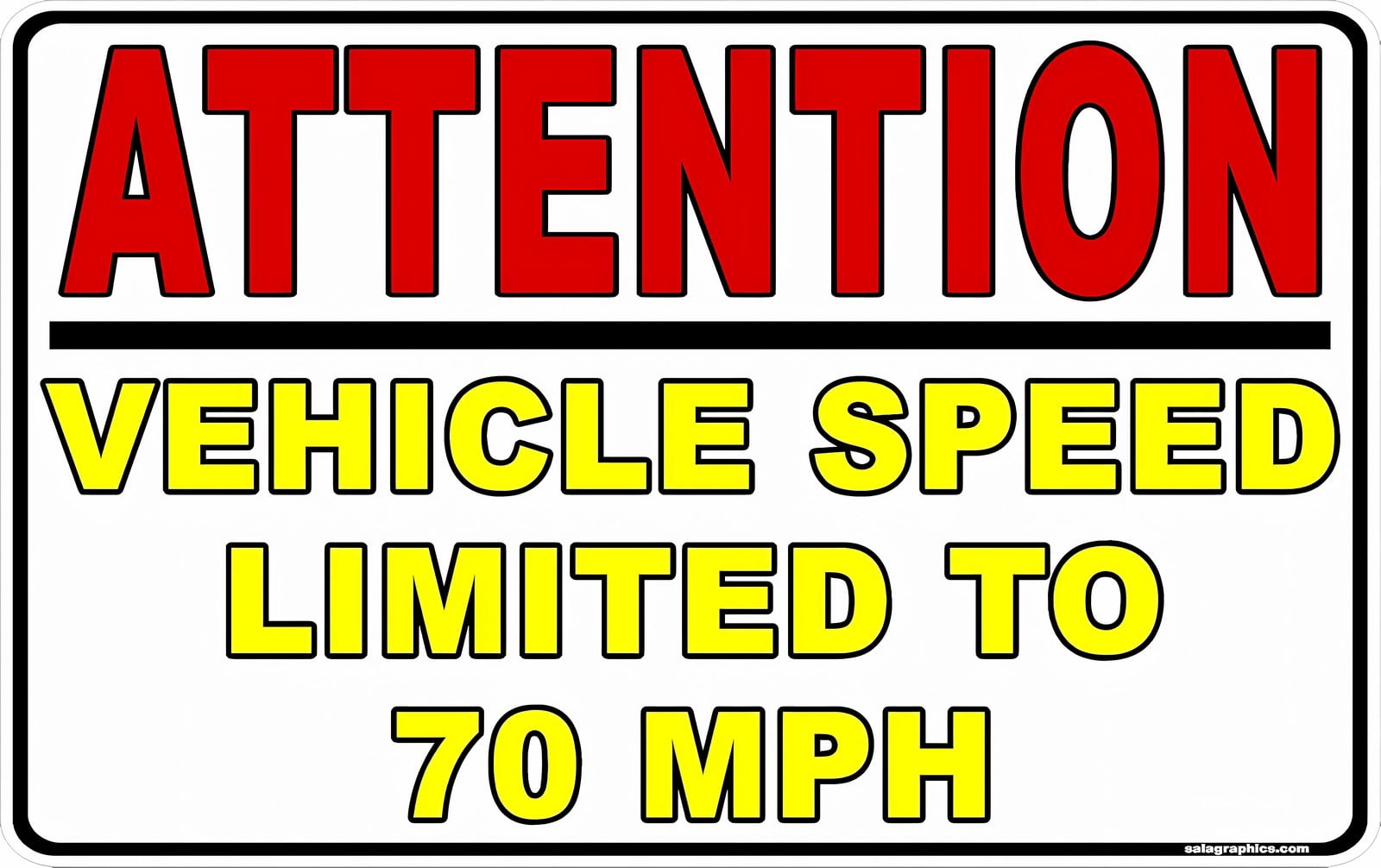 Aluminum & Tin Sign Vehicle Speed Limited to 70 MPH 12 x 8 Inches ...