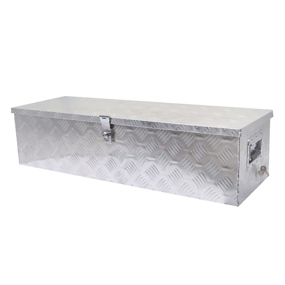 Aluminum Toolbox, 39" Storage Box with Lock & Keys, for Truck, Trailer ...