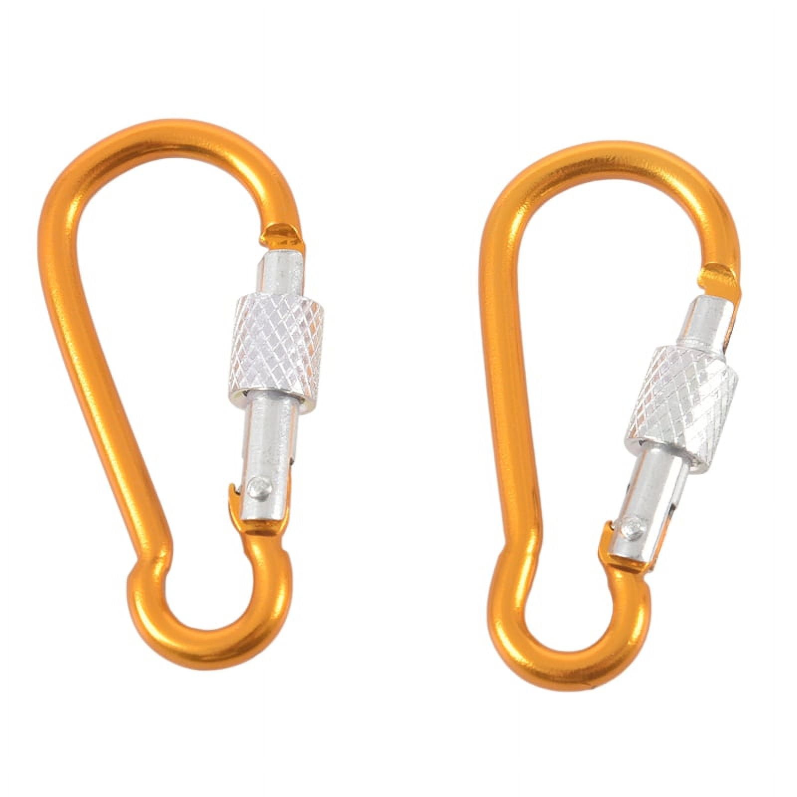 Top Sales Aluminum Travel Adjusting Screw Carabiner Clip Hook 5cm Long 2-PIECE Gold-colored ...