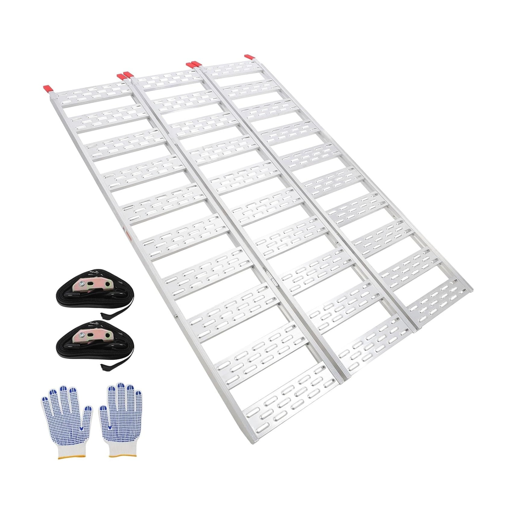 Aluminum Tri-Fold Ramp with Treads, Loading Ramps 1 Pack, 1500lb ...