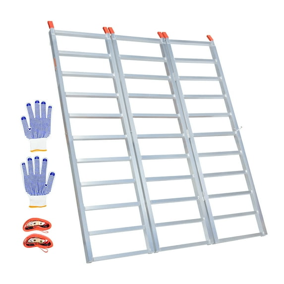 Aluminum Tri-Folding Truck Ramps 1850Lbs Max, Loading Ramps for Pickup ...