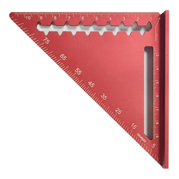 Aluminum Triangle Angled Ruler Protractor Woodworking Measurement Tool ...