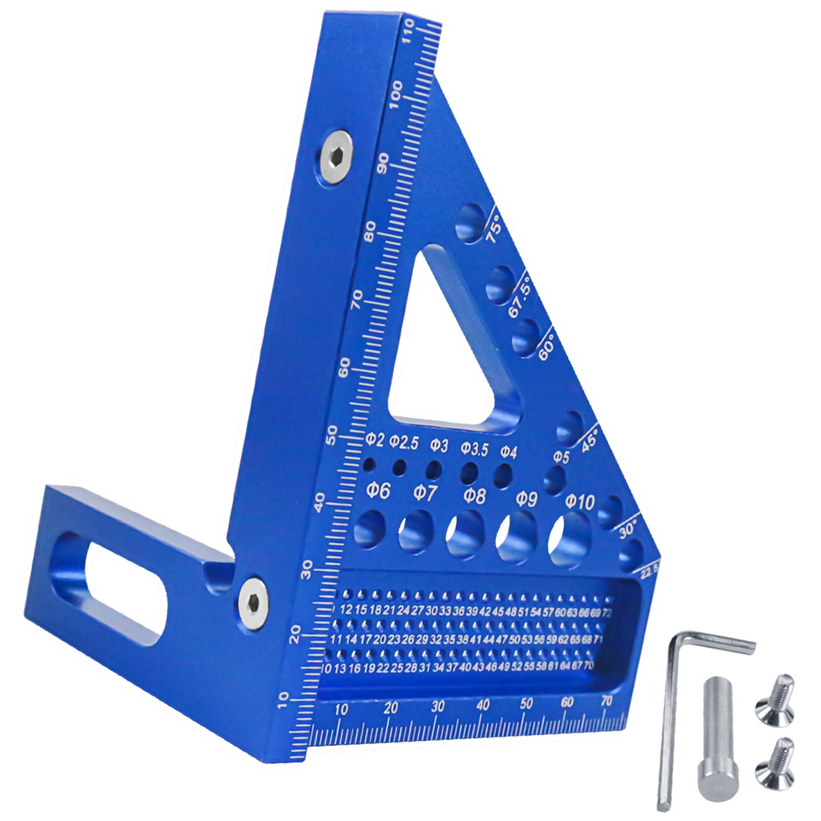 Aluminum Triangles Ruler 45°/90° Woodworking Square Protractors 3D ...