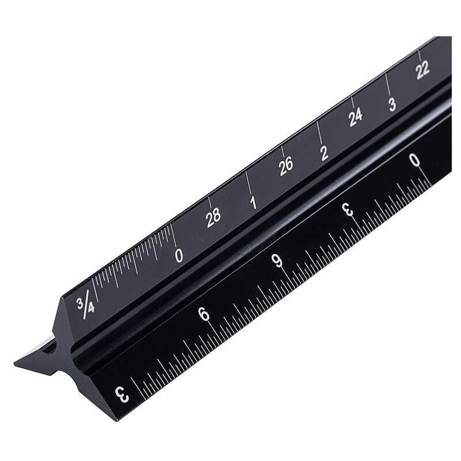 Aluminum Triangular Architect Ruler, Metric 1:20, 1:25, 1:50, 1:75, 1: ...