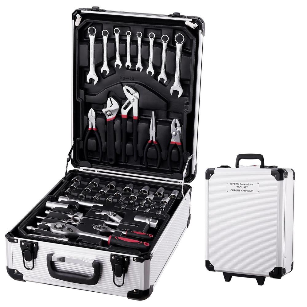 Aluminum Trolley Case Tool Set,Hand Tool Box with Tools,Tool Sets for ...
