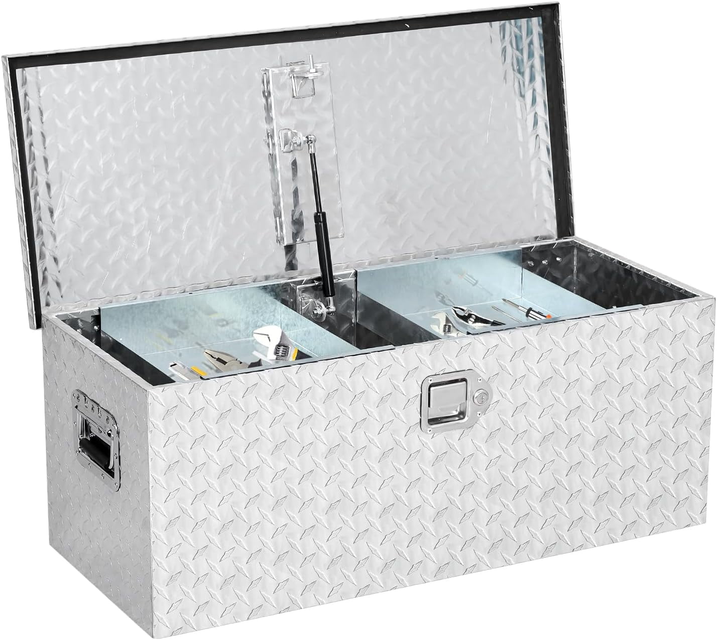 Aluminum Truck Bed Toolbox, Heavy Duty Aluminum Tool Box with Side ...